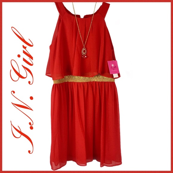 I.N. Girl | Dresses | In Girl Red Tween Occasion Dress Size 2 Nwt ...
